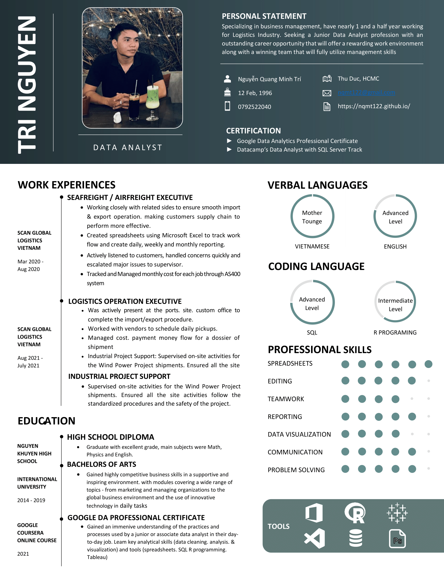 CV - Nguyen Quang Minh Tri